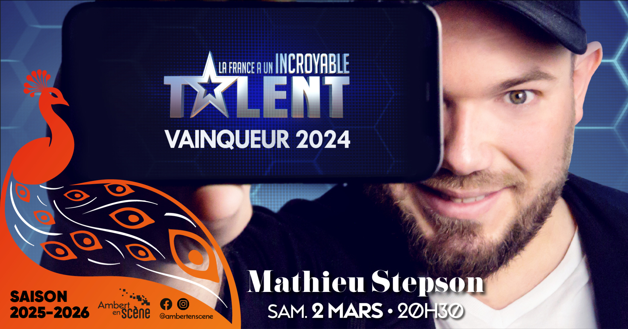 Saison Culturelle. Mathieu Stepson et son spectacle Imprévisible à Ambert en Scène.